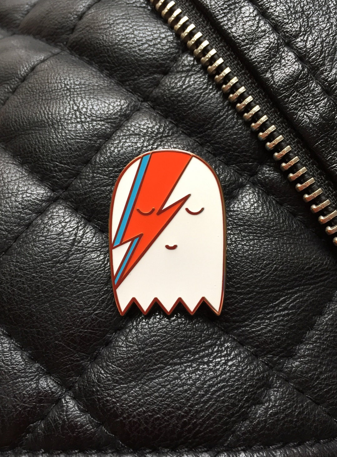 David Bowie Ghost Enamel Pin - Etsy