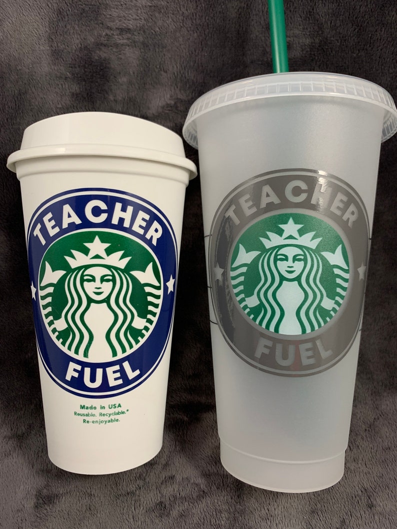 Teacher Fuel With Stars ~ Starbucks Reusable Cup - Etsy