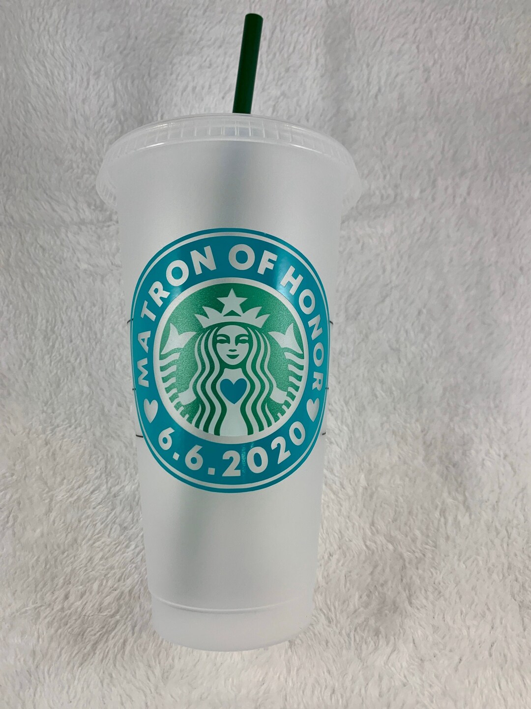 Matron of Honor Cup ~ Wedding Party ~ Starbucks Reusable Cup - Etsy