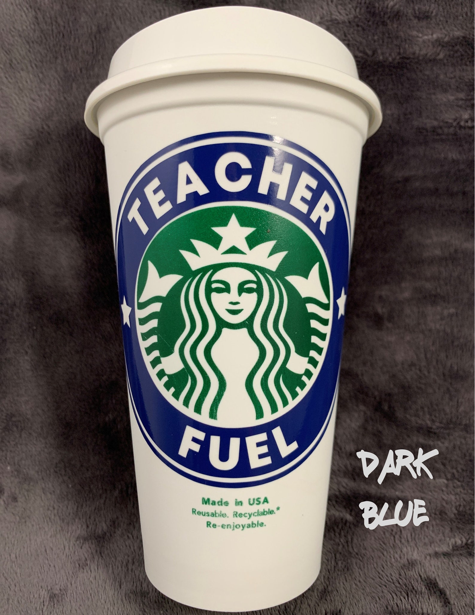Teacher Fuel With Stars Starbucks Reusable Cup Quarantine | Etsy