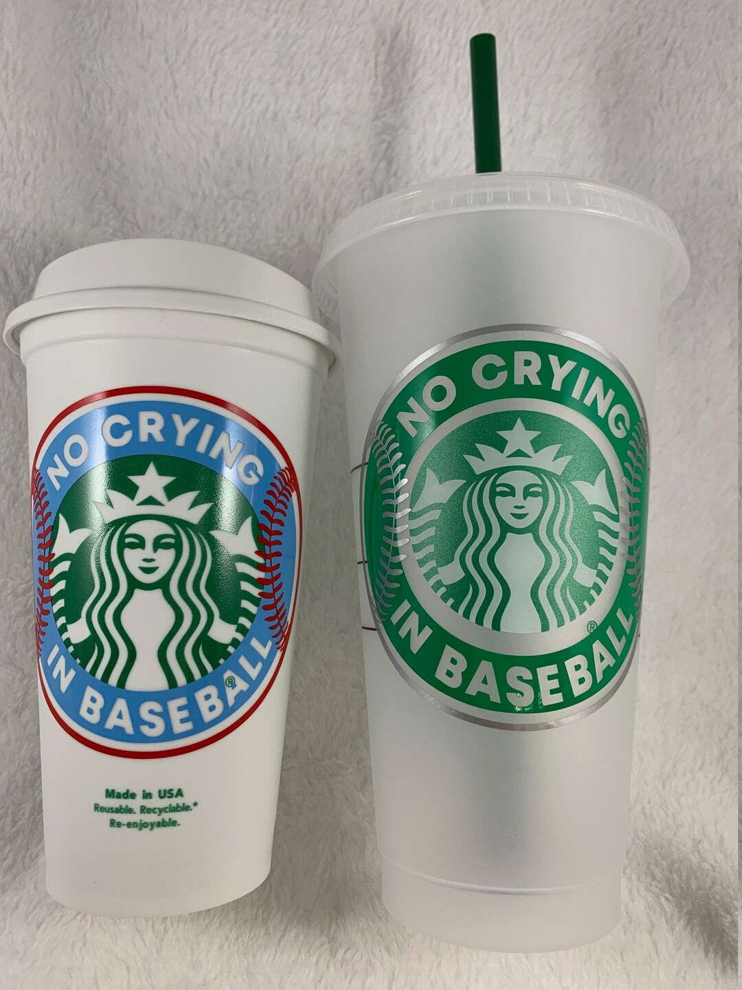 No Crying in Baseball Starbucks Reusable Cup - Etsy