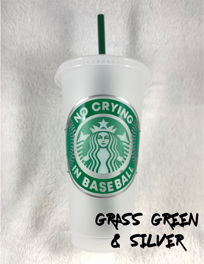No Crying in Baseball Starbucks Reusable Cup - Etsy