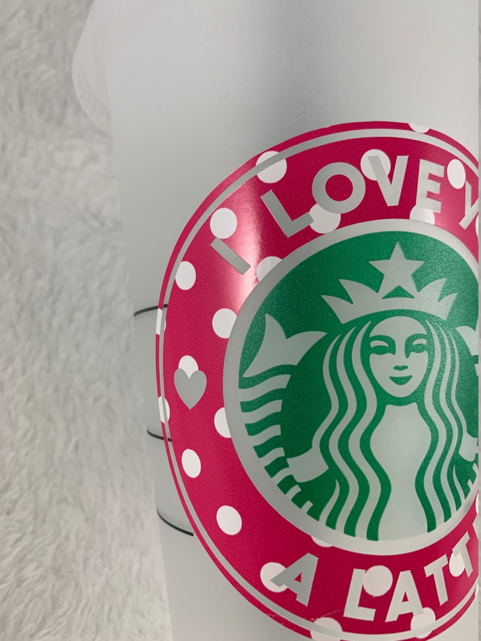 I Love You A Latte Starbucks Reusable Cup - Etsy