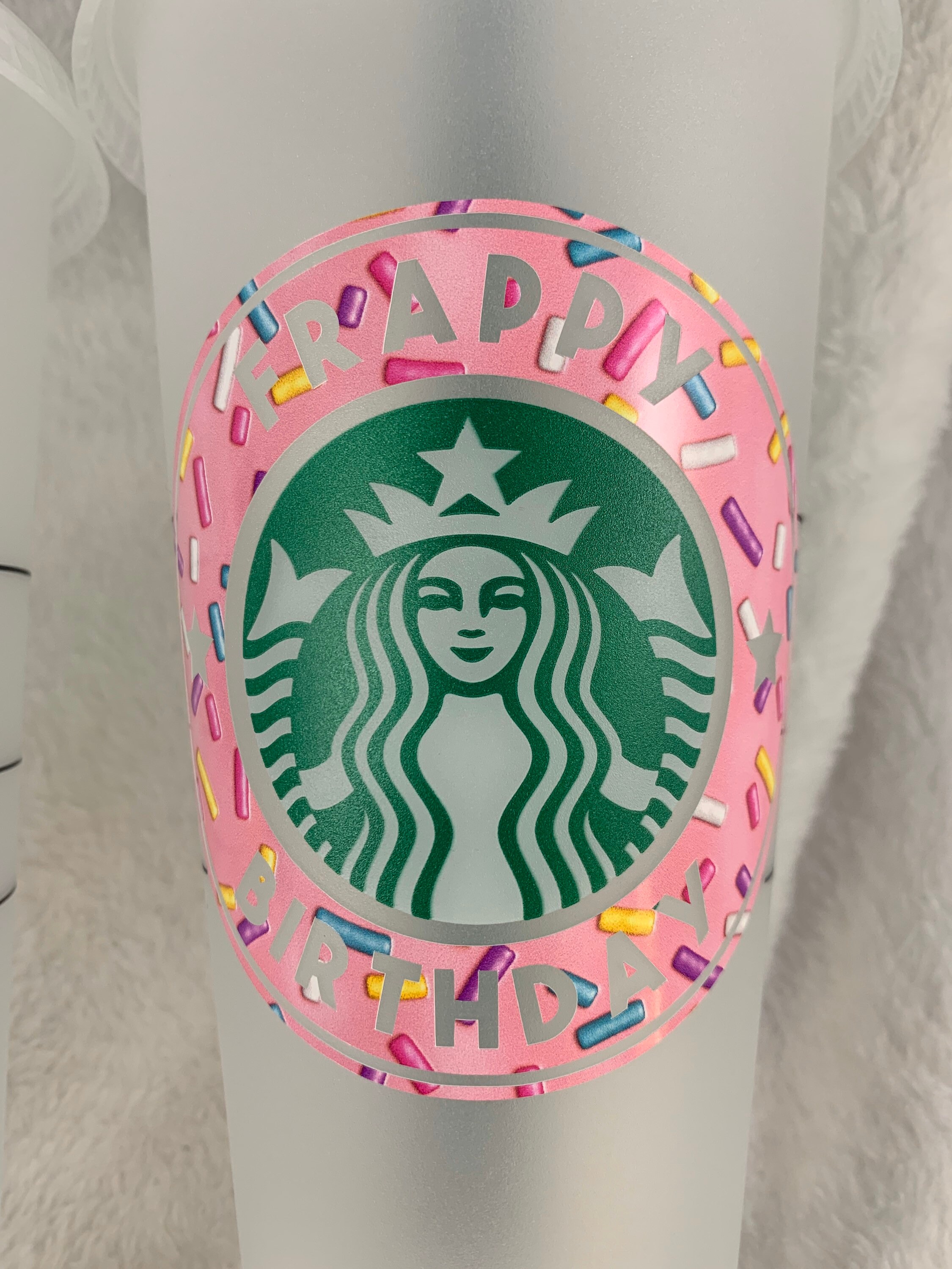 Frappy Birthday ~ Starbucks Reusable Cup - Etsy
