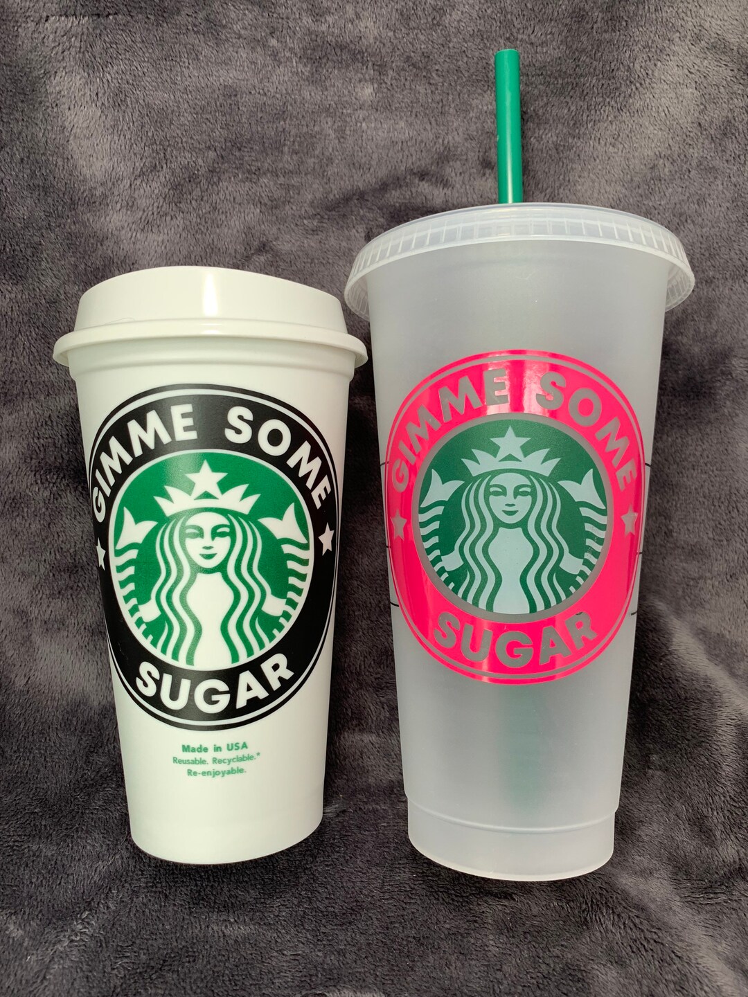 Gimme Some Sugar ~ Starbucks Reusable Cup - Etsy