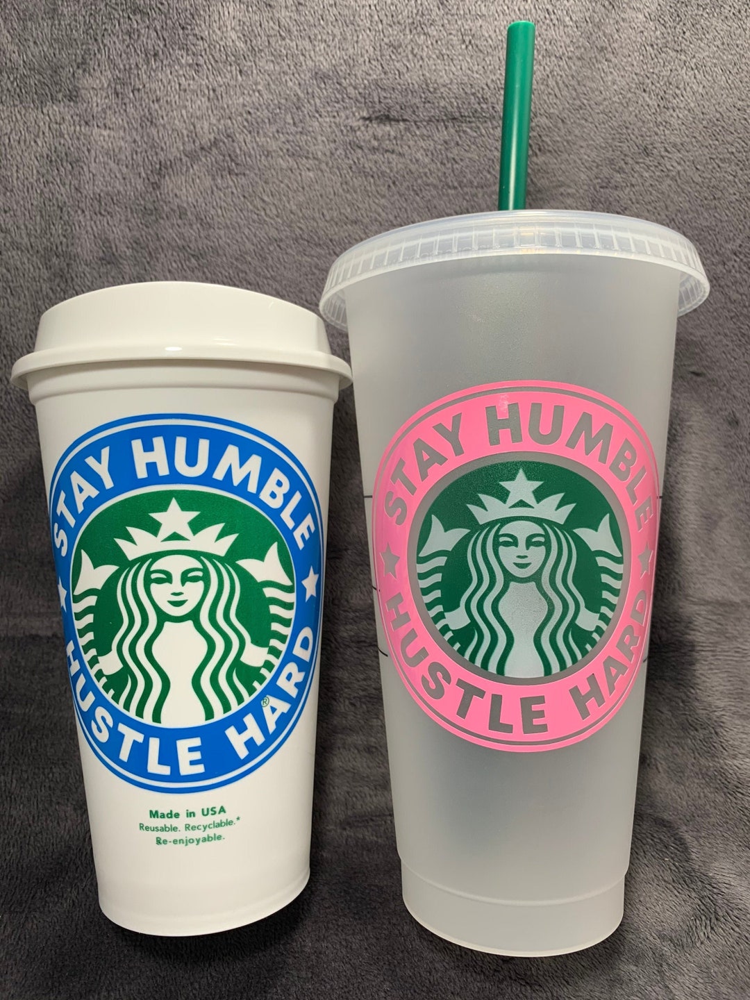 Stay Humble Hustle Hard ~ Starbucks Reusable Cup - Etsy