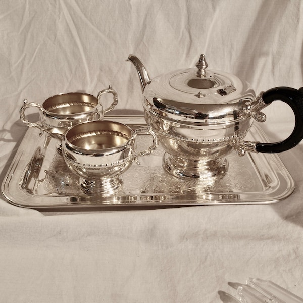 Silver Plate Tea Set - Etsy