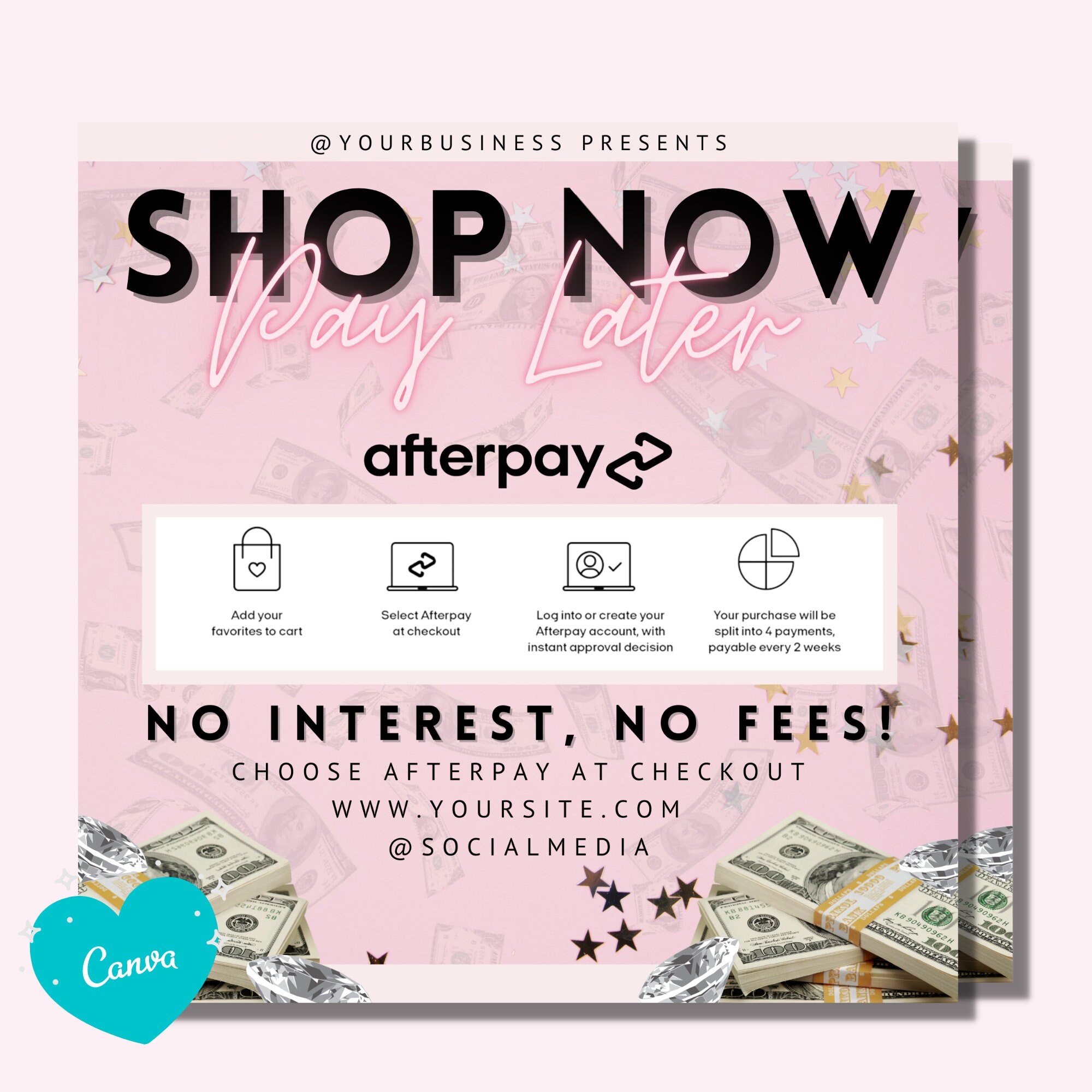 DIY Social Media Flyer, Afterpay Flyer, Afterpay, Instagram Flyer ...