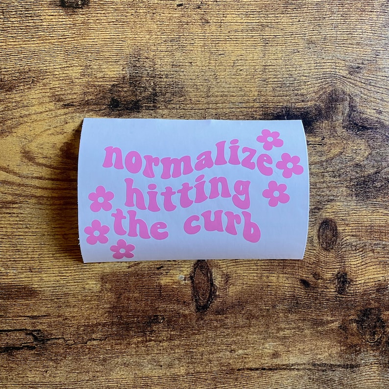 Normalize Hitting the Curb Decal / Funny Bumper Sticker / - Etsy