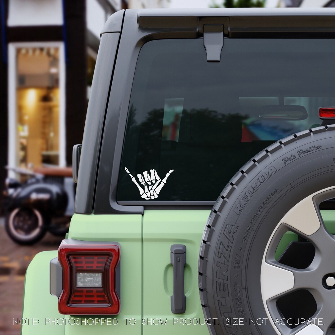 Hang Loose Skeleton Decal / Skeleton Bumper Sticker / Halloween Decal ...