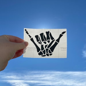 Hang Loose Skeleton Decal / Skeleton Bumper Sticker / Halloween Decal ...