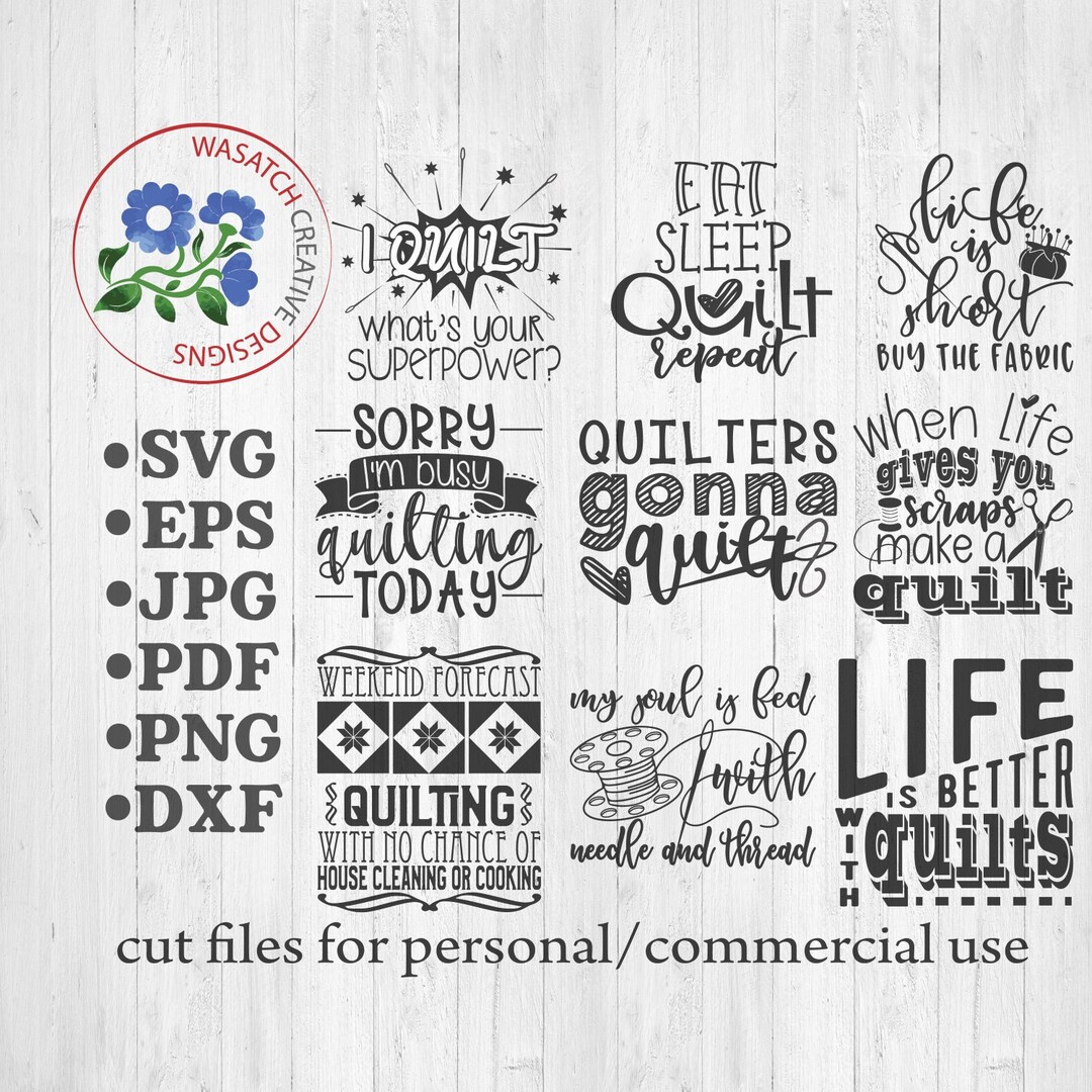 Quilters SVG Bundle, Quilting Svg, Cut File, Sewing PNG, Cricut Files ...
