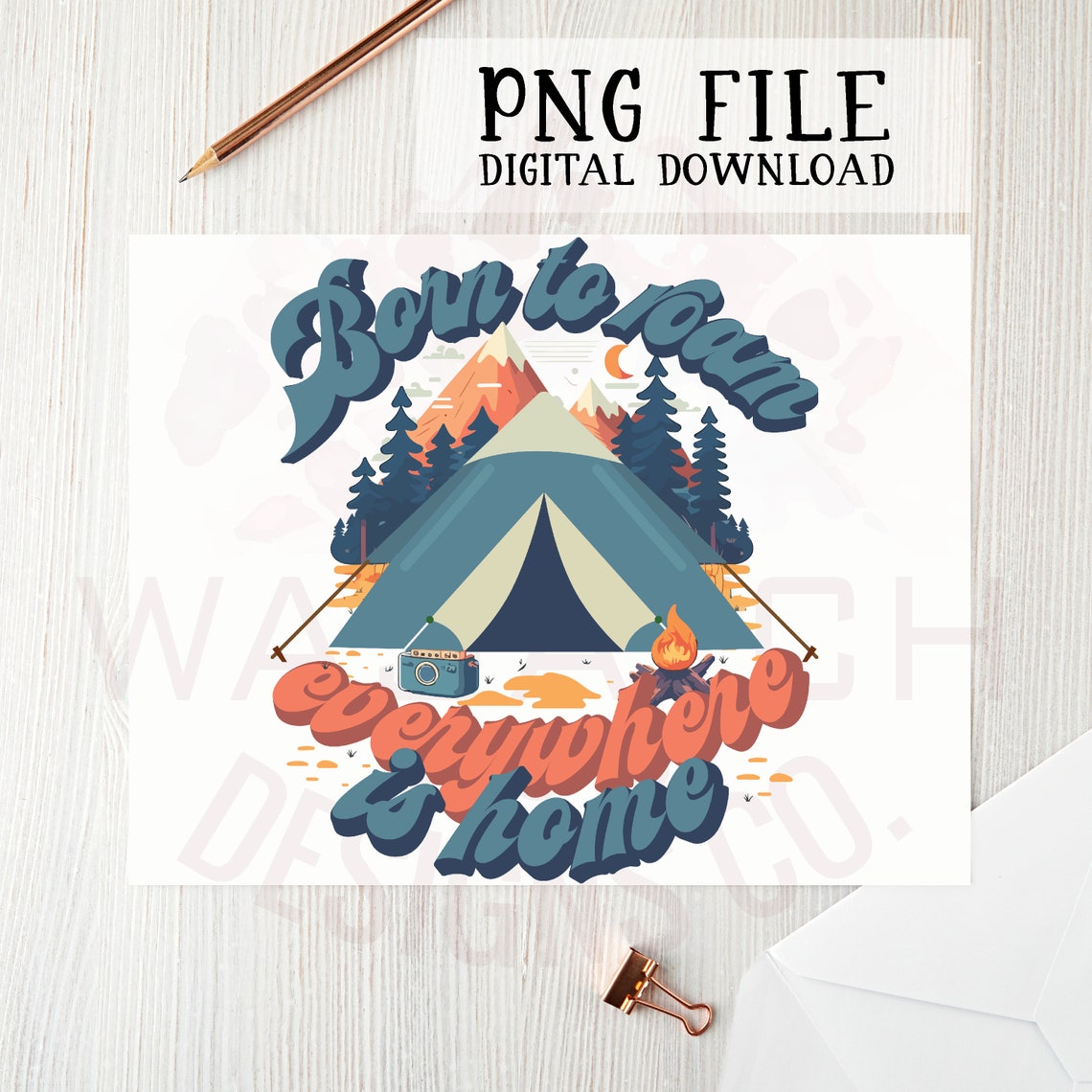 Camping PNG File - Sublimation Designs, Camping PNG, Summer, T-shirt ...