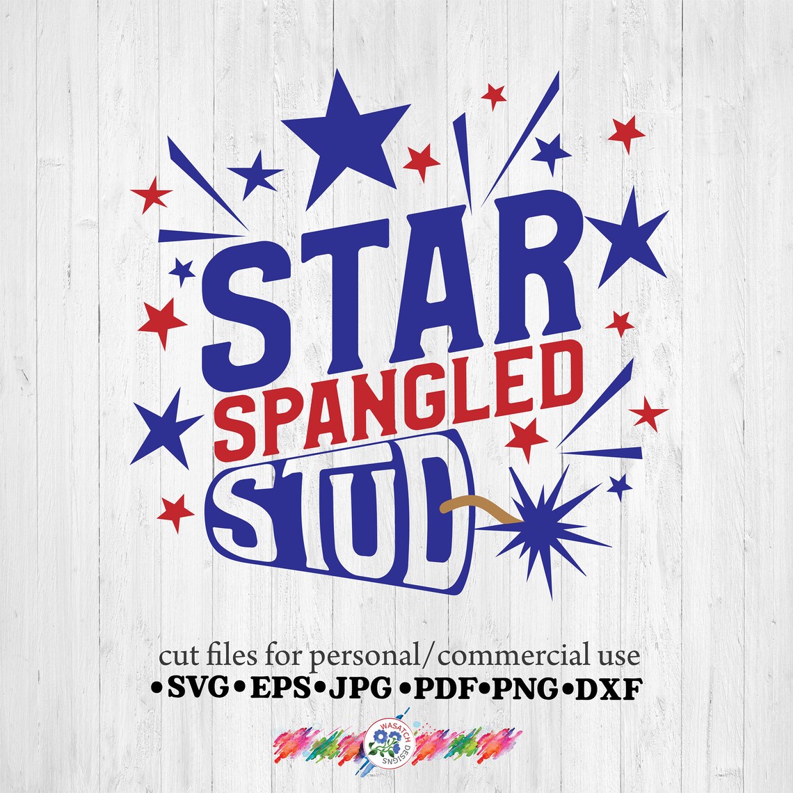 Star Spangled Stud SVG Cutting File 4th of July Svg Independence Day ...
