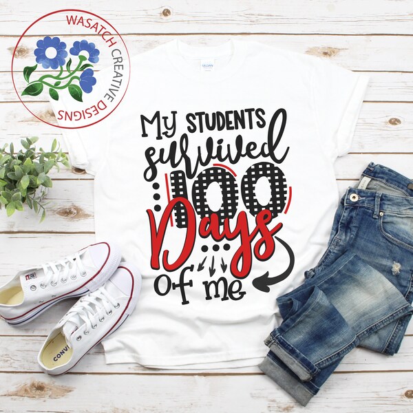 My Students Survived 100 Days of Me Svg - Etsy