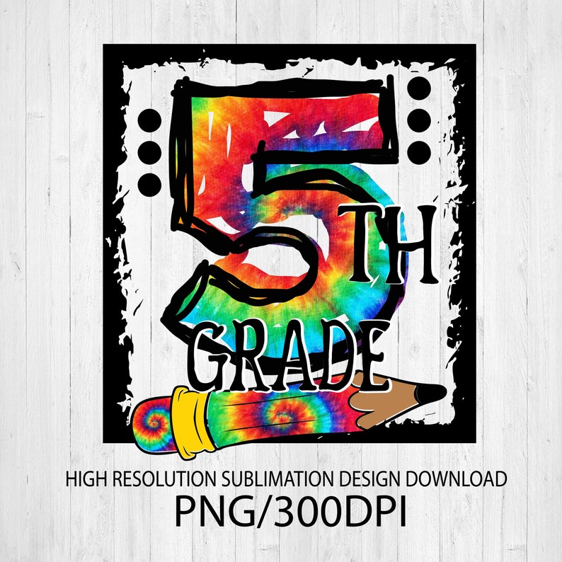 5th Grade PNG File for Sublimation Printing DTG Printing - Etsy