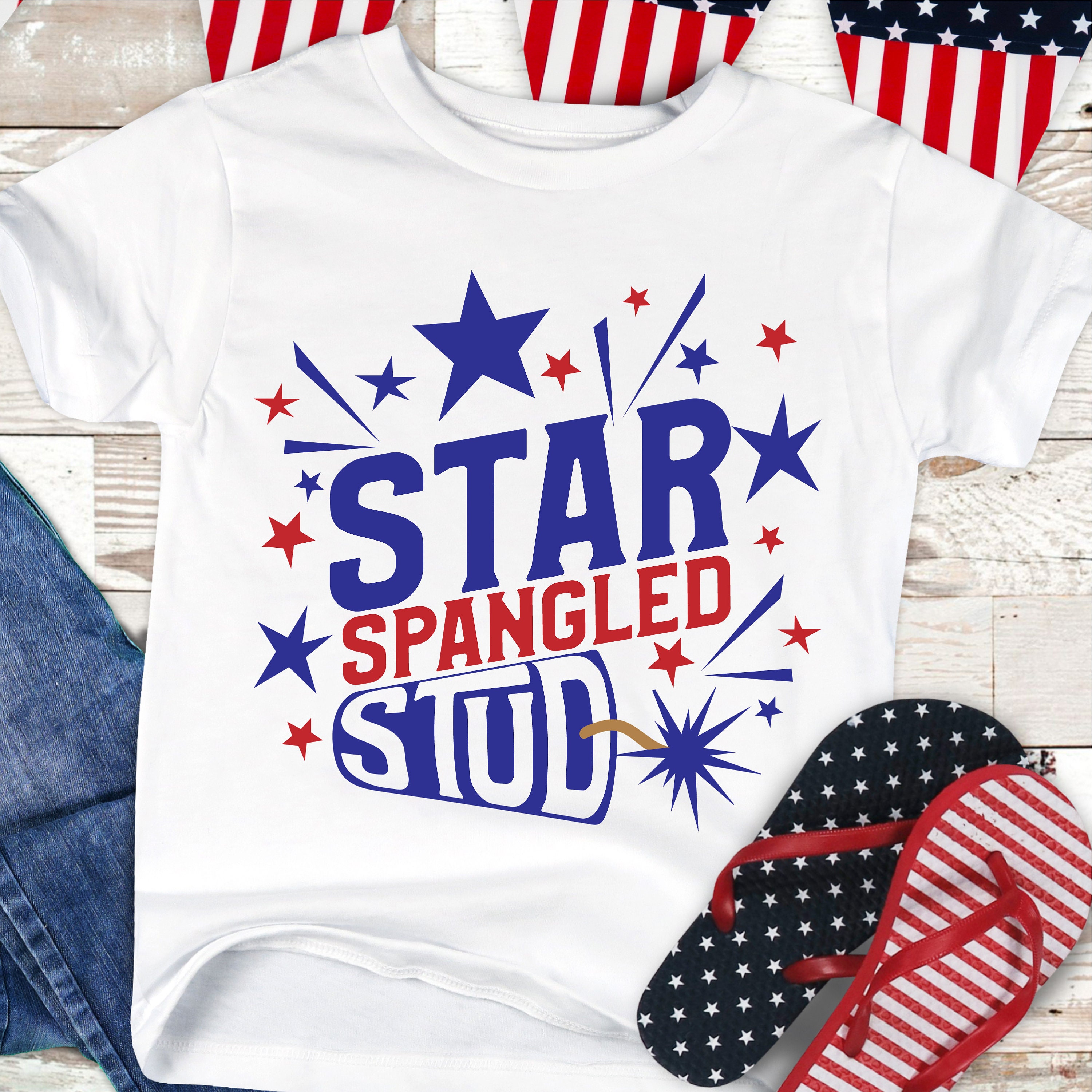 Star spangled Stud SVG cutting file 4th of July Svg | Etsy