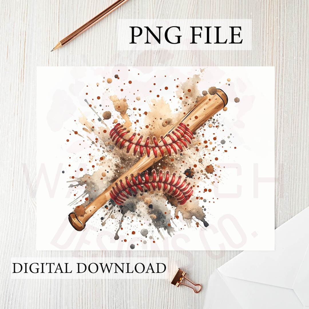 Baseball Splatter PNG File for Sublimation Printing, Sublimation Design ...