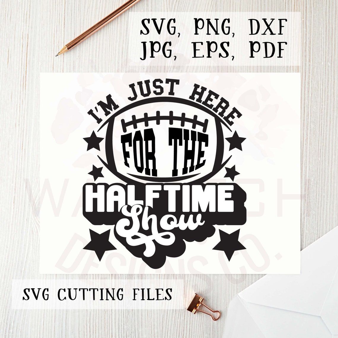 Here for the Halftime Show Football SVG Football SVG - Etsy