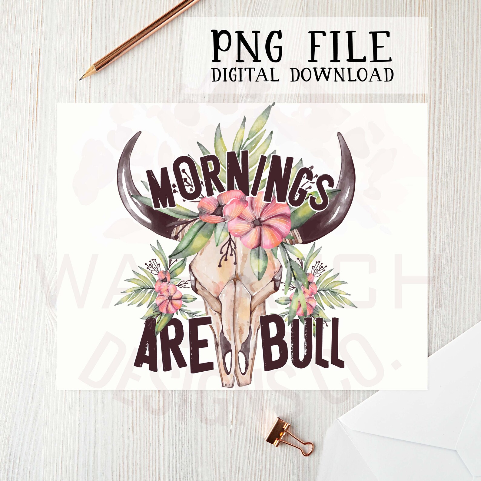 Mornings Are Bull PNG File for Sublimation Printing DTG - Etsy