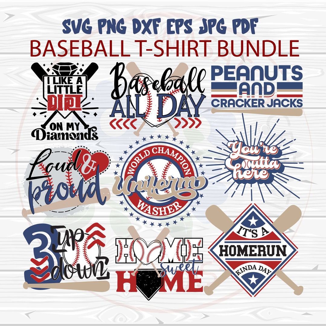 Baseball T-shirt Bundle SVG Cutting File, Baseball Mom Svg, Silhouette ...