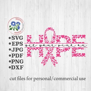 Hope SVG Cutting File, Cancer Awareness, Breast Cancer Awareness Svg,t ...