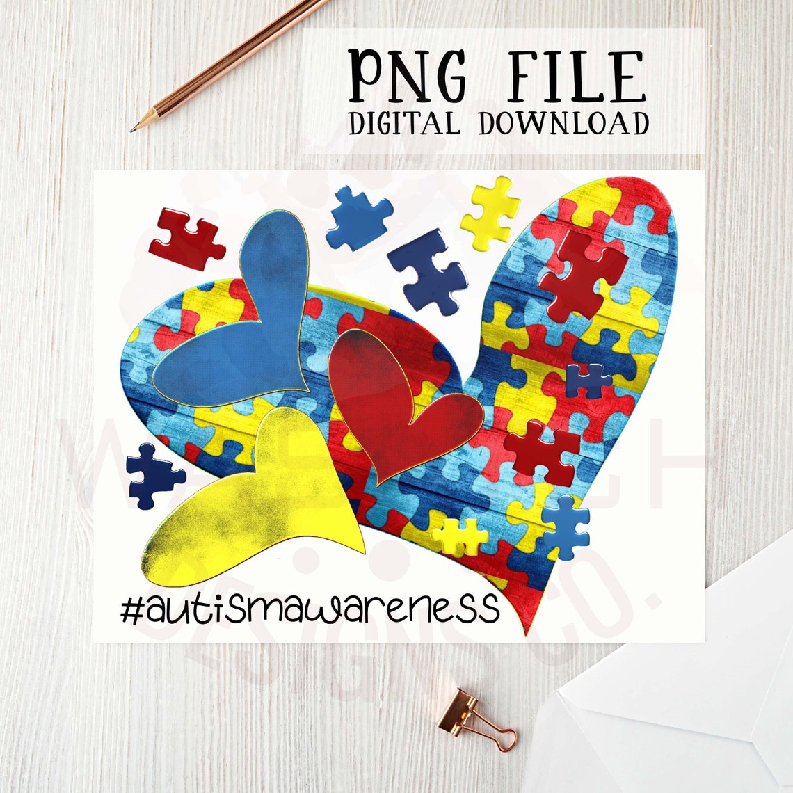 Autism Awareness Sublimation PNG File Sublimation Designs - Etsy