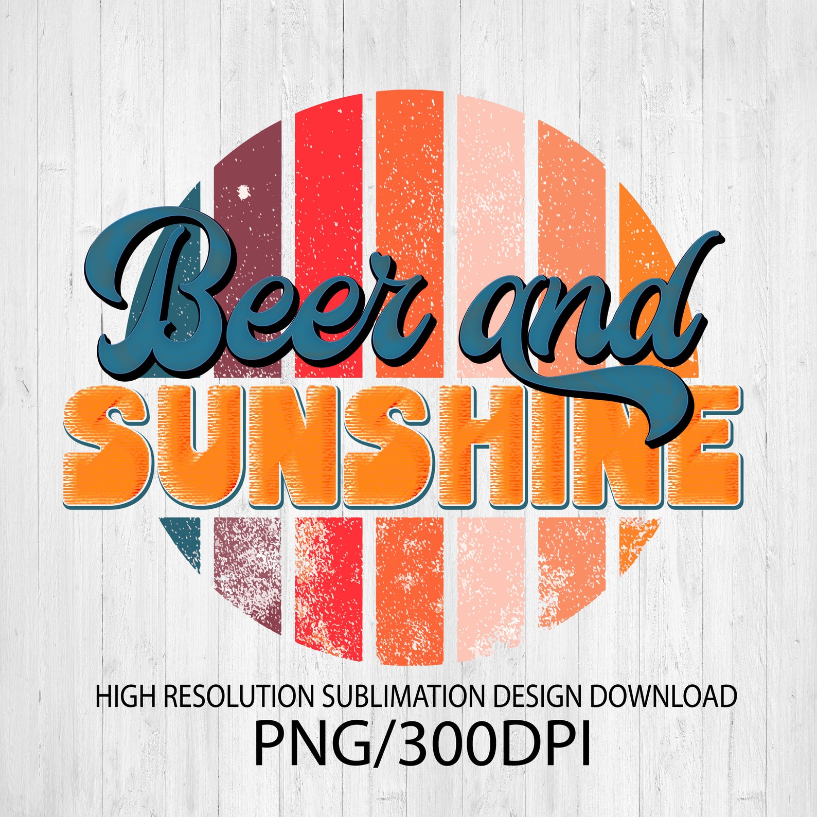Beer and Sunshine PNG File for Sublimation, Sublimation Designs, Palm ...