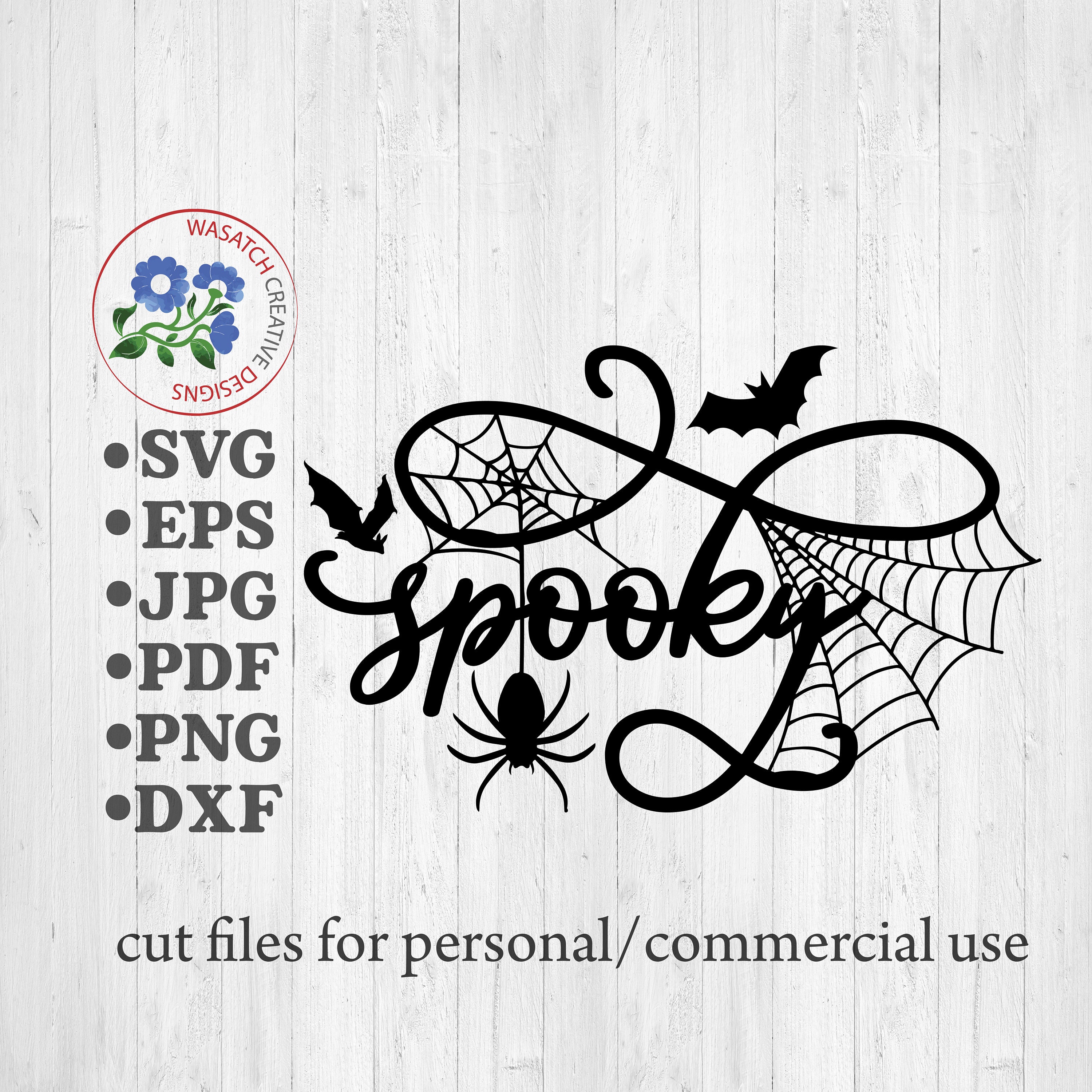 Spooky SVG SVG Fileshalloween SVG Cricut Files Silhouette | Etsy