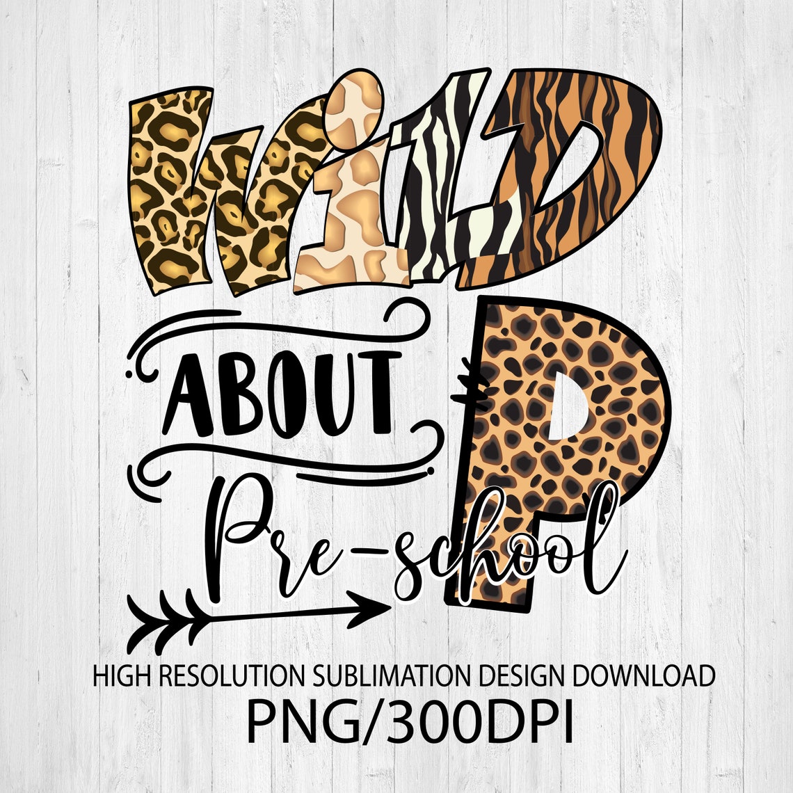 Wild About Pre-school PNG File for Sublimation Printing DTG - Etsy