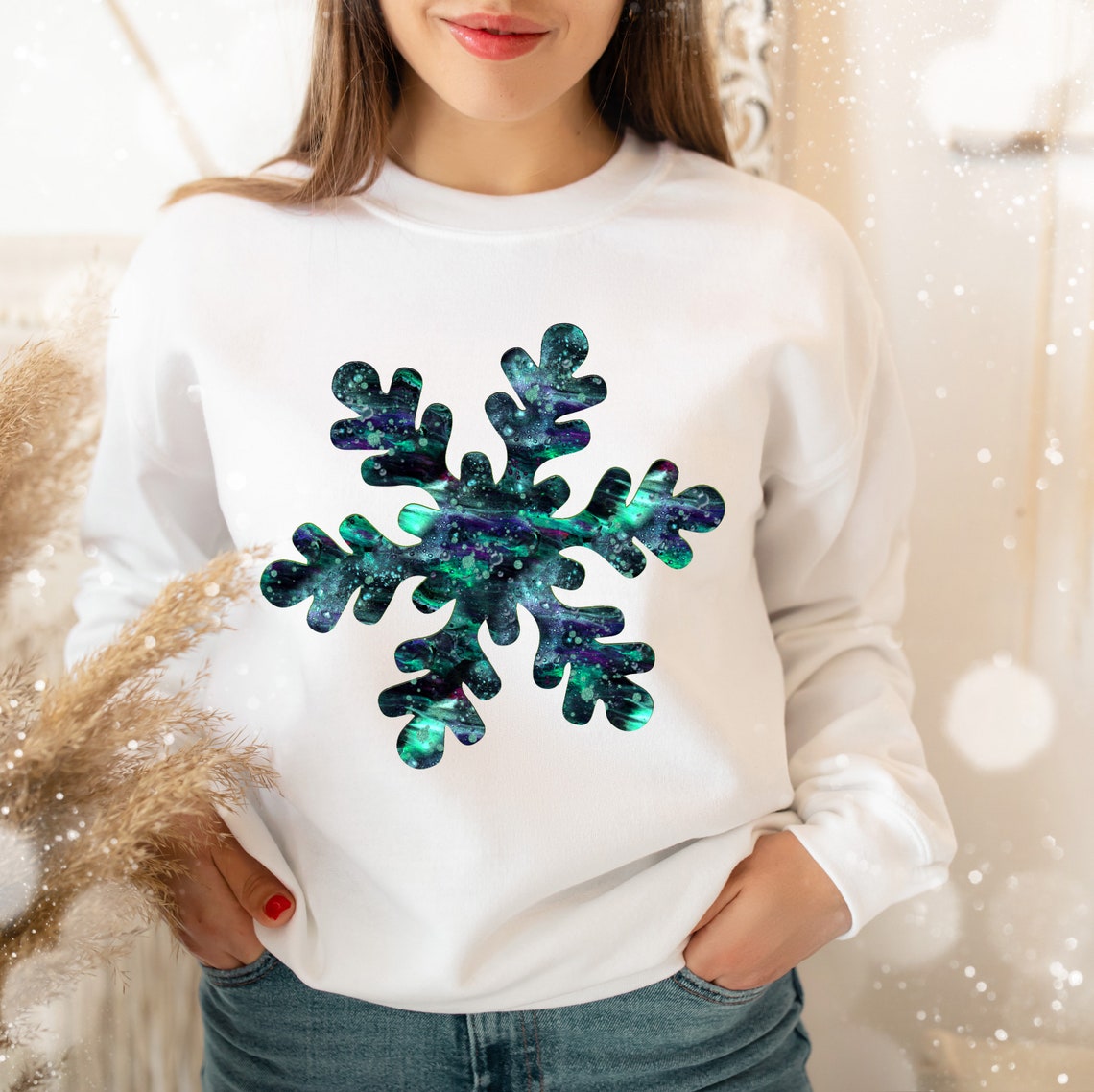 Snowflake PNG File, Sublimation Designs, T-shirt Designs, Winter PNG ...