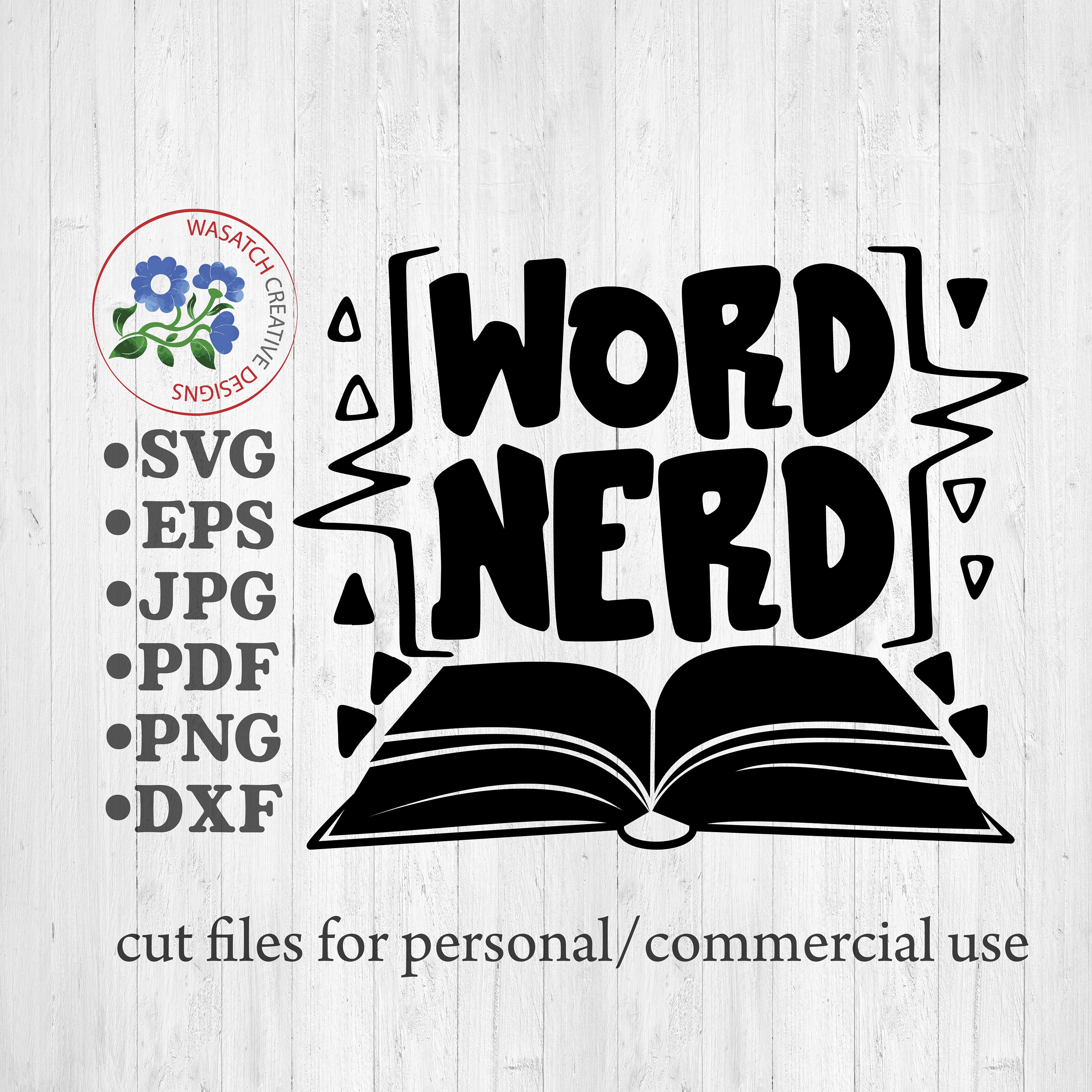 Word Nerd SVG cutting filereading SVG teacher svgschool | Etsy