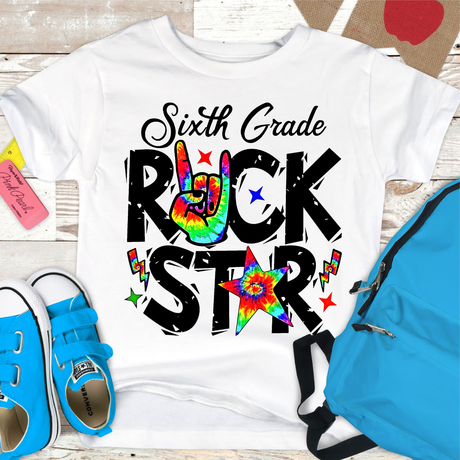 Sixth Grade Rock Star PNG File for Sublimation Printing DTG - Etsy