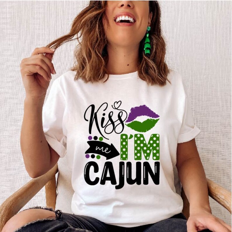 Kiss Me I'm Cajun Svg, Mardi Gras SVG, SVG Cutting Files, Cricut ...