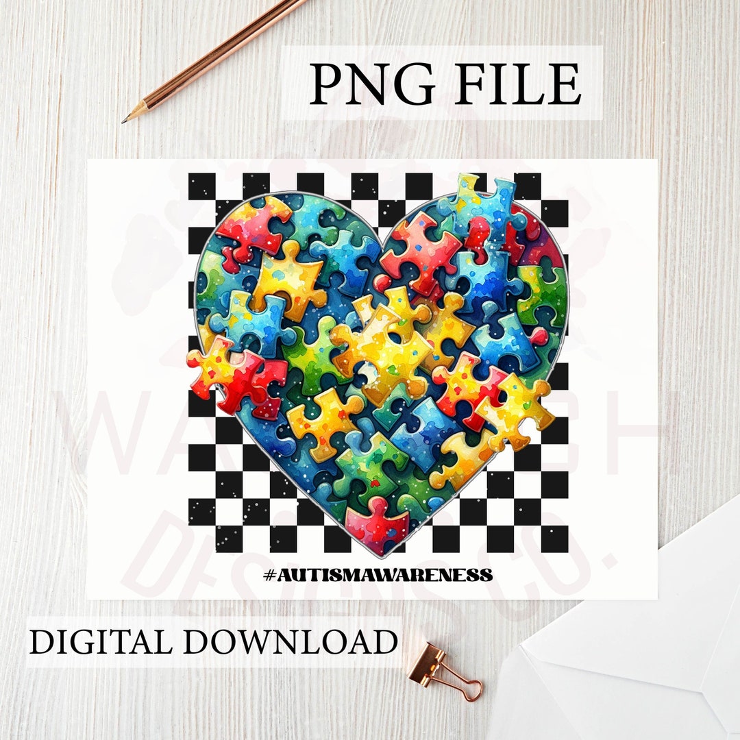 Autism Awareness PNG File, Sublimation Designs, Autism Clipart, Autism ...