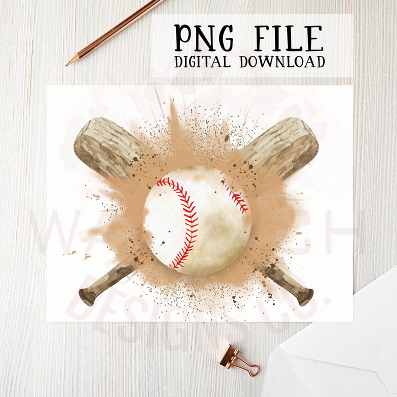 Baseball PNG File Sublimation Designs DTG Printing Digital - Etsy