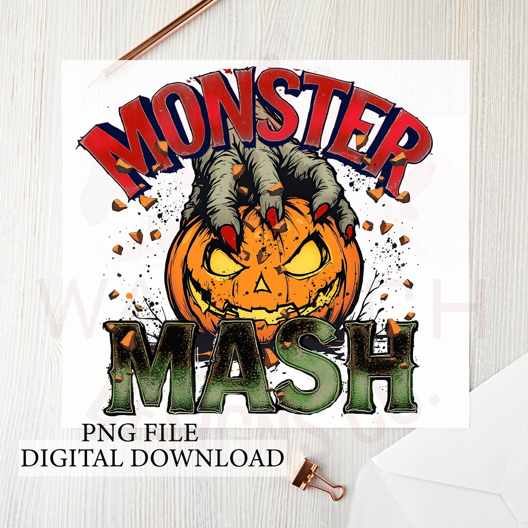 Monster Mash PNG File Digital Download | Halloween PNG | Clipart ...