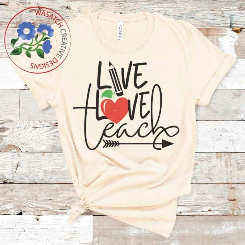 Live Love Teach SVG Cutting FIle | Etsy