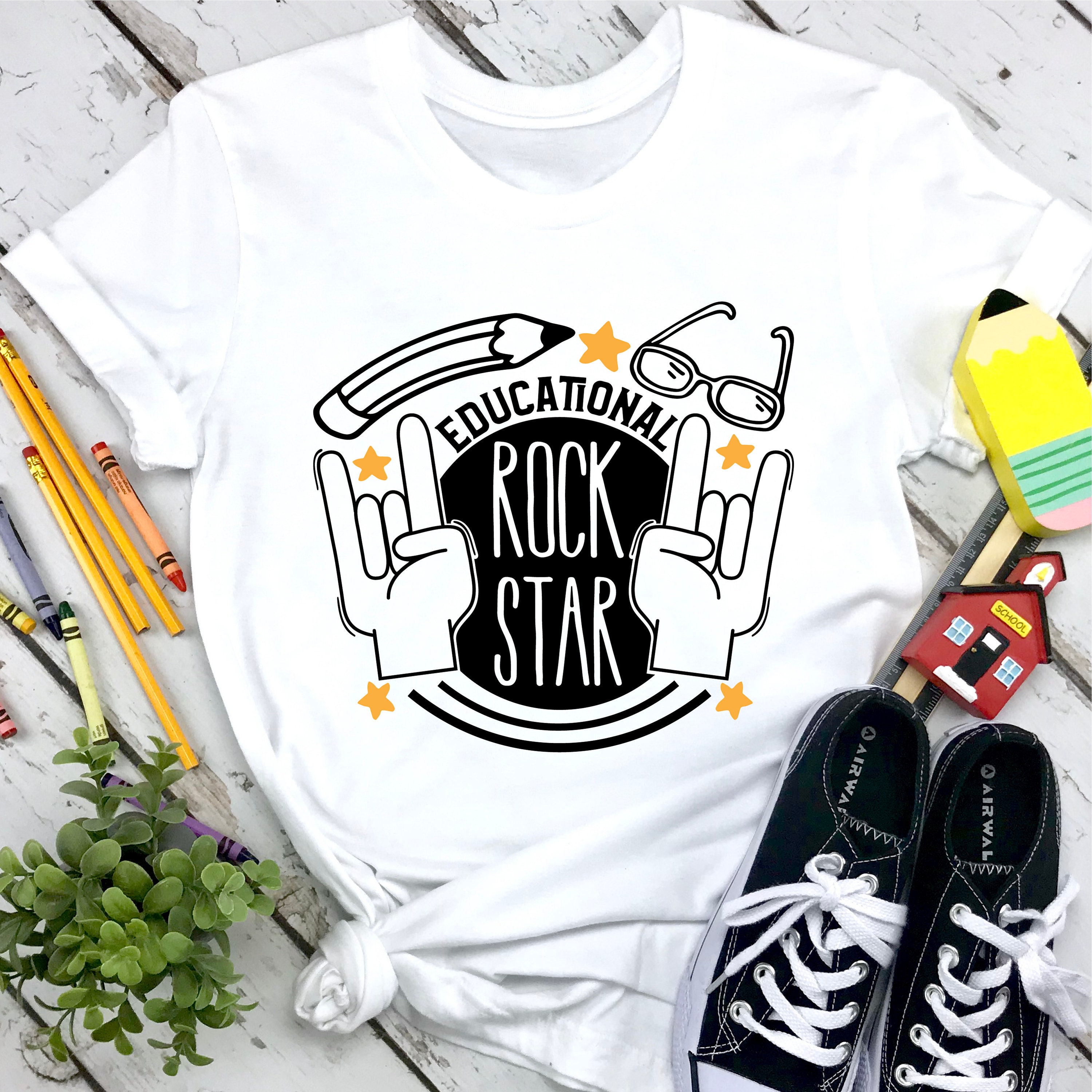 Educational Rockstar SVG Cutting File, Teacher Svg, Png, Dx,f Pdf ...