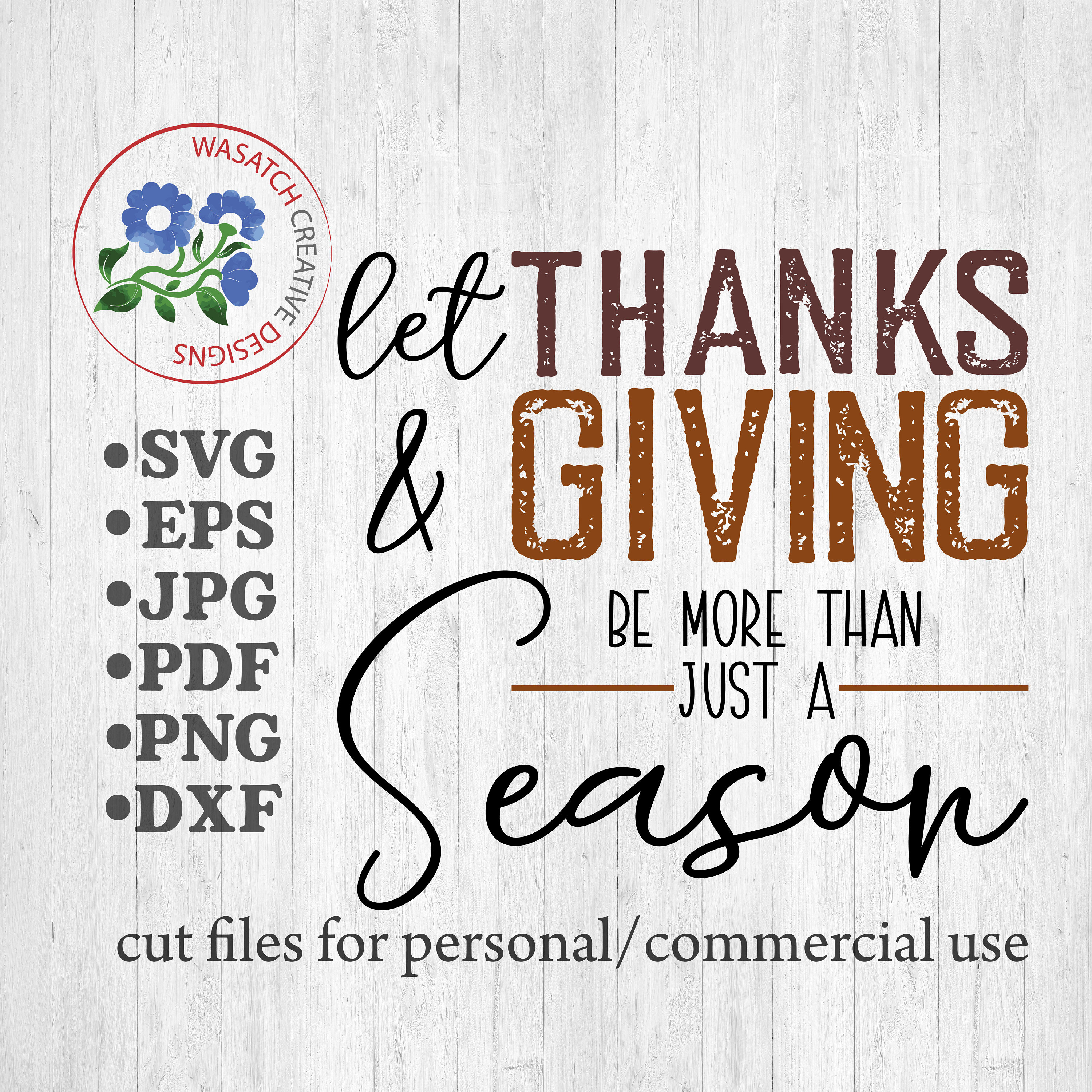 Thanks and Giving SVG Thanksgiving Svg Cricut Files - Etsy