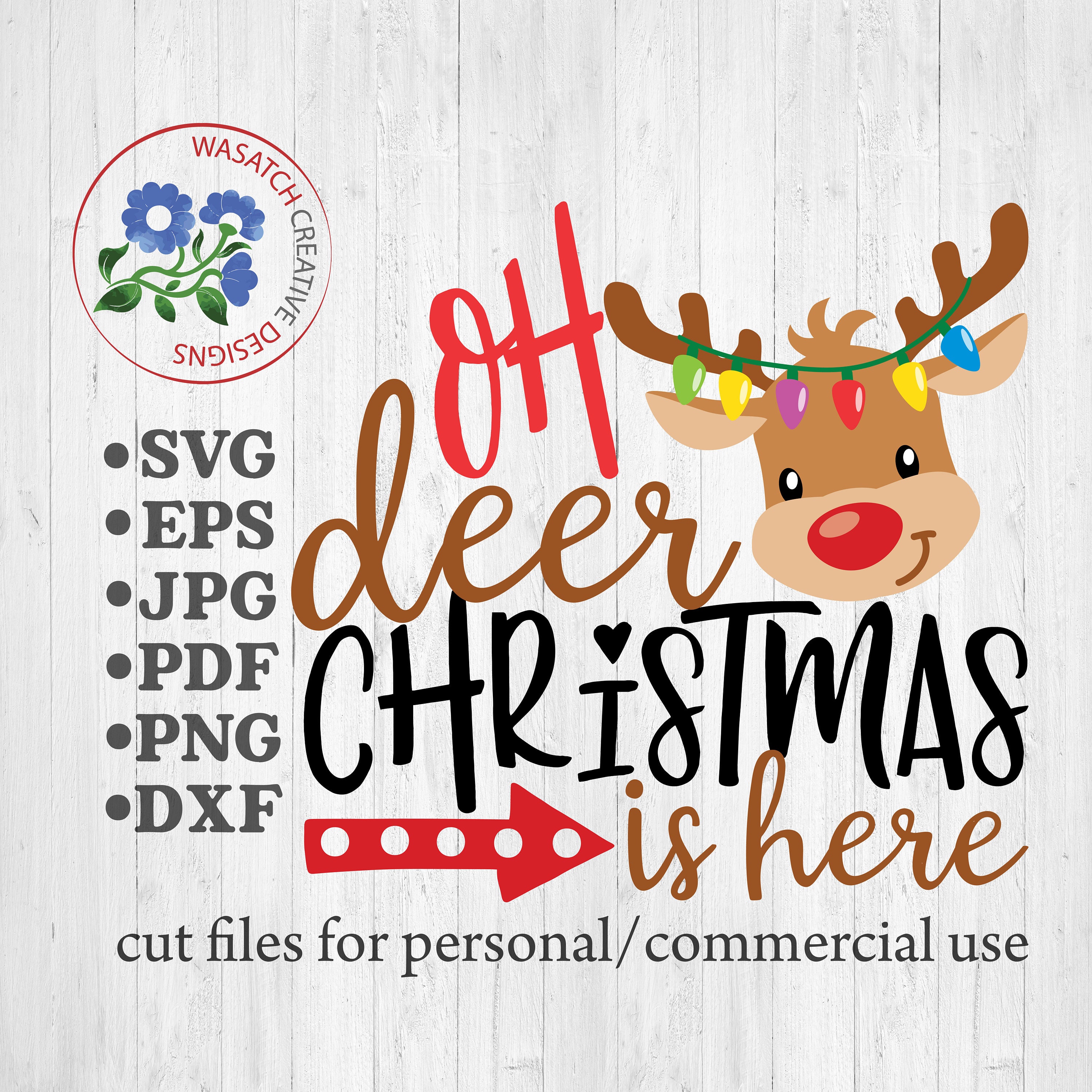 Oh Deer Christmas is Here Svg Christmas Svg Silhouette - Etsy