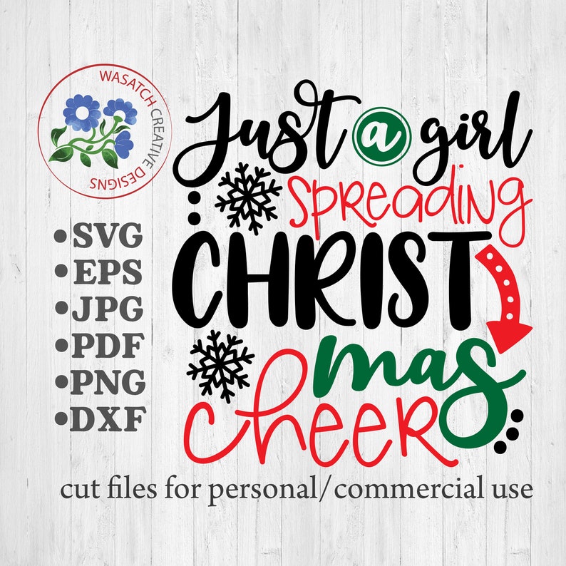 Just a Girl Spreading Christmas Cheer SVG Cutting - Etsy
