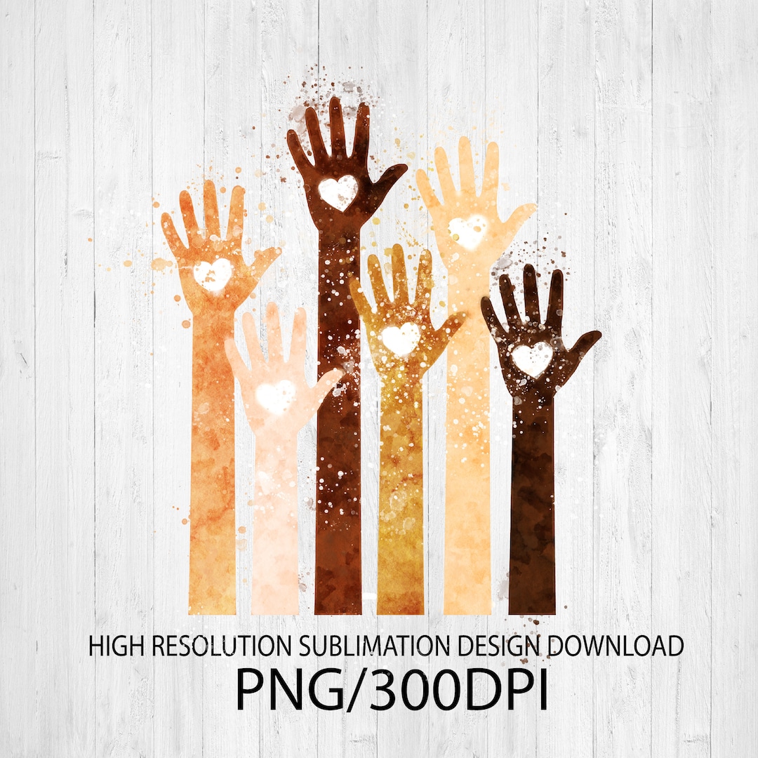 Hearts and Hands PNG File for Sublimation Printing DTG Printing ...