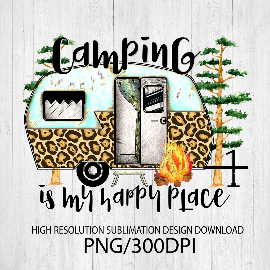 Camping PNG File for Sublimation Printing, Sublimation Designs, Camping ...