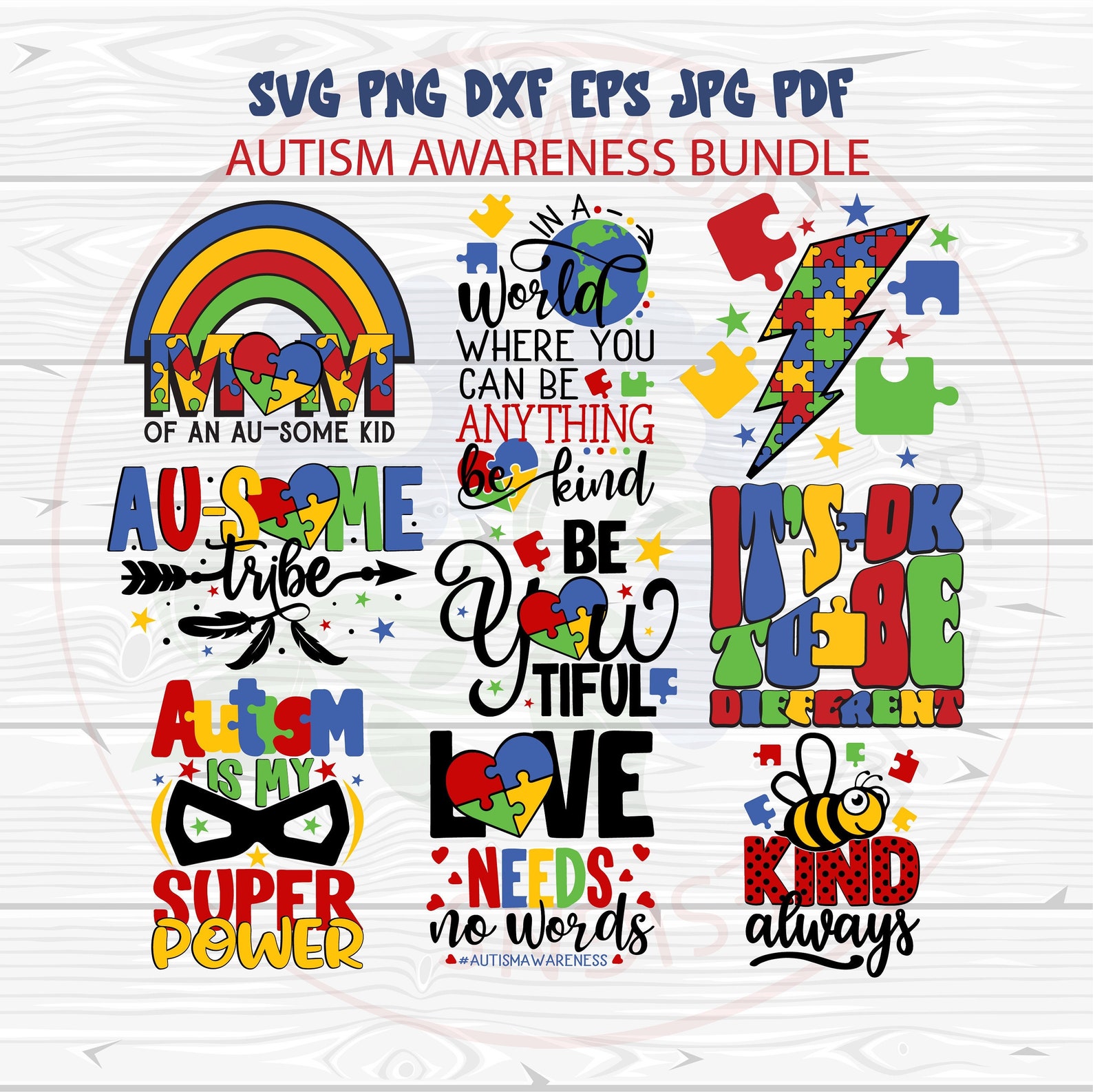 Autism Awareness | Svg Cutting Files, Silhouette, Cricut, Autism PNG ...