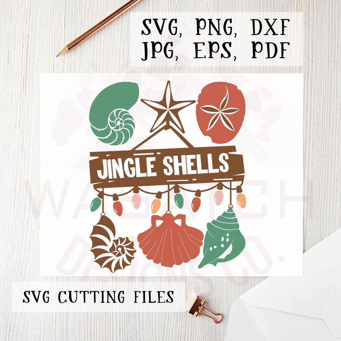 Jingle Shells Svg Cutting Files Christmas Svg Christmas - Etsy