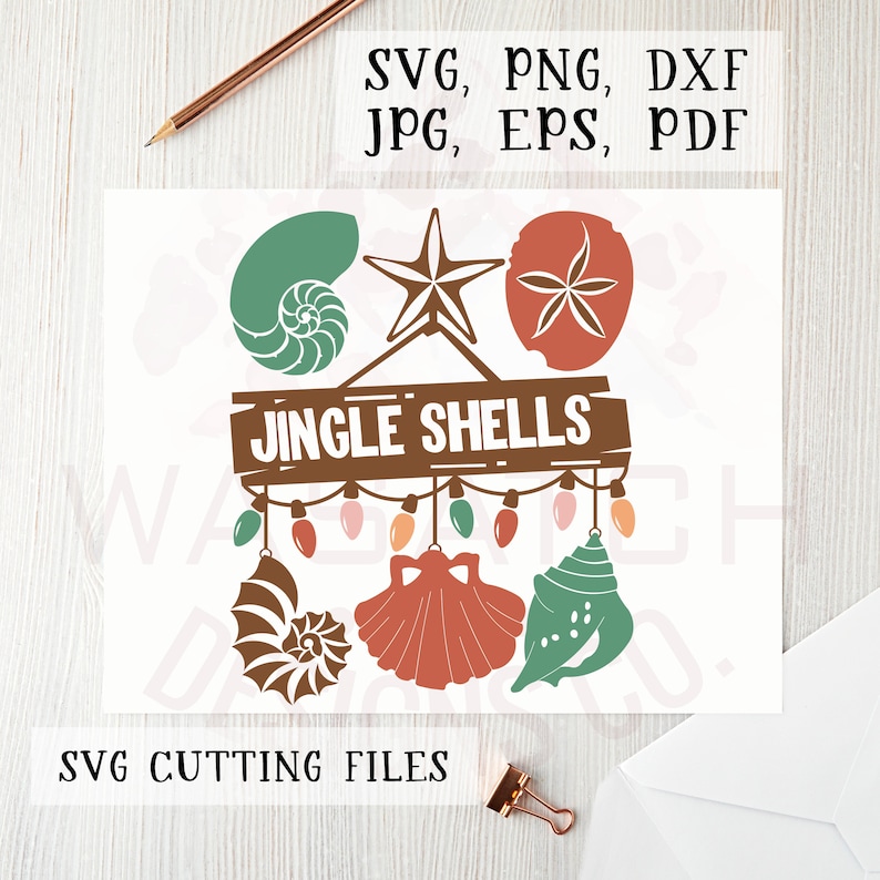 Jingle Shells Svg Cutting Files, Christmas Svg, Christmas Clipart ...