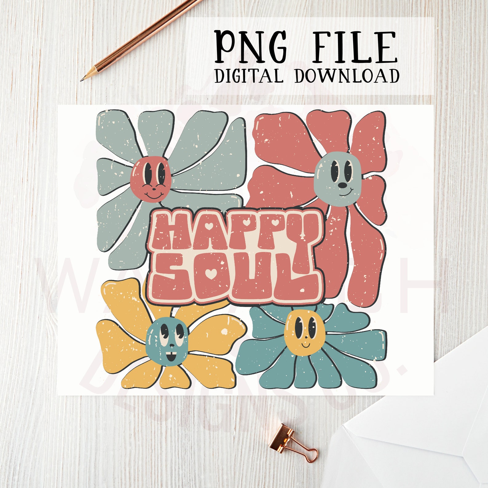 Happy Soul PNG File Sublimation Design Download-t-shirt Designs-summer ...