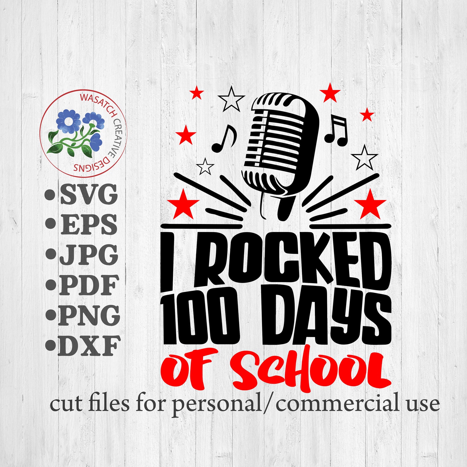 I Rocked 100 Days Svg 100 Days Svg School Svg Dxf Eps - Etsy