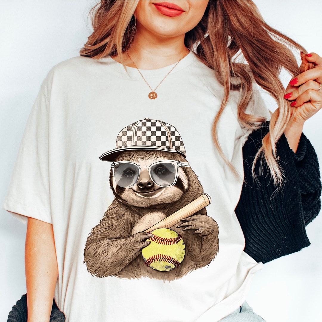 Softball Sloth PNG File | Sublimation Design | Digital Downloads ...